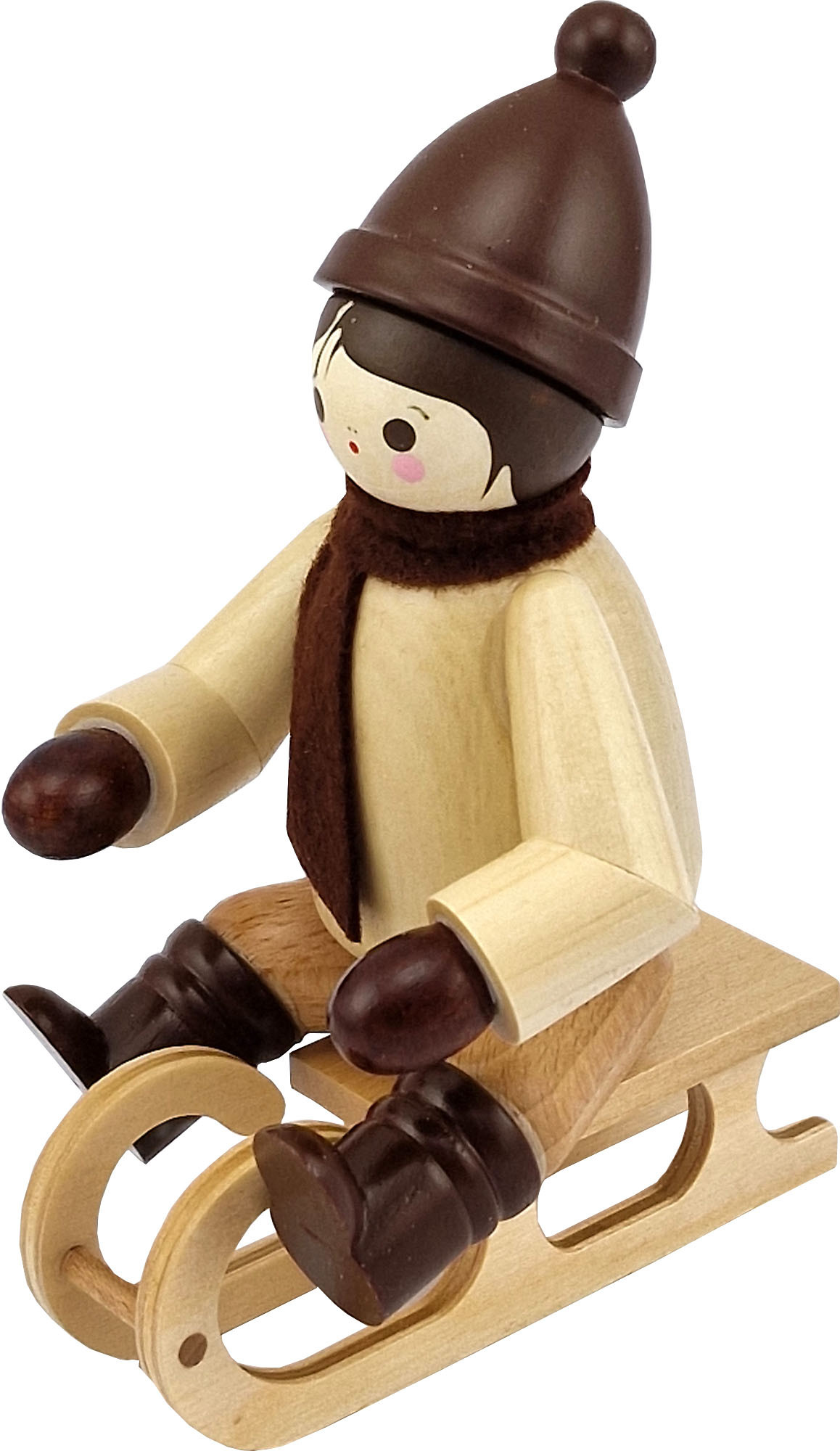 Rodler, sitzend, groß - natur