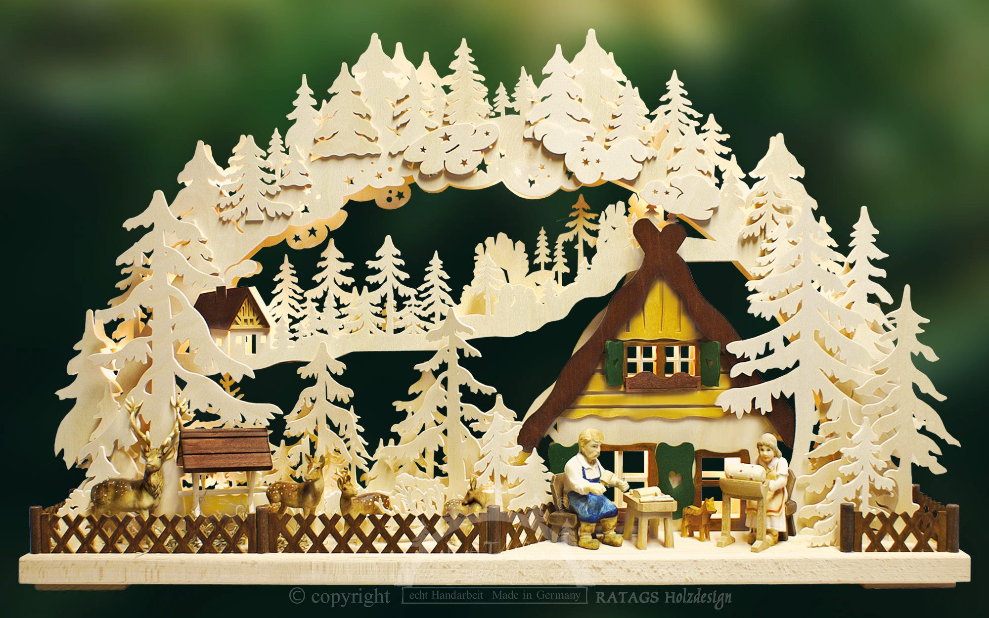 3D-Schwibbogen Handwerker am Wildgehege, groß